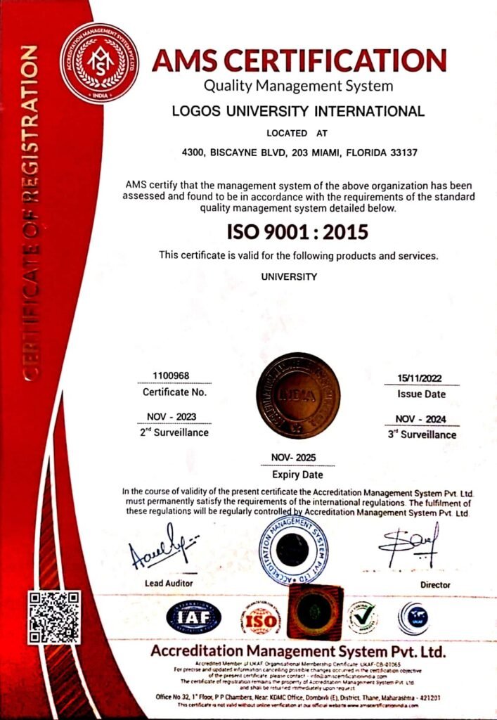 Logos University Accreditation ® Recognized Global Certifications
