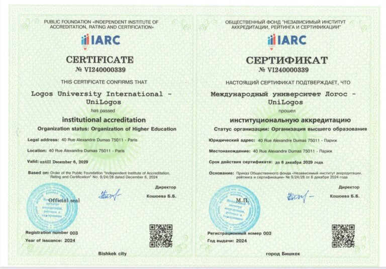 Logos University Accreditation ® Recognized Global Certifications